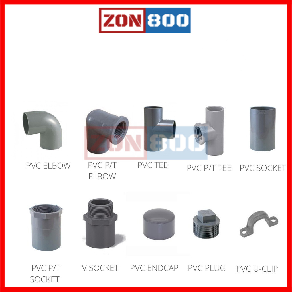 PVC FITTING 15MM / PVC SOCKET / PVC ELBOW / PVC TEE / PVCV SOCKET ...