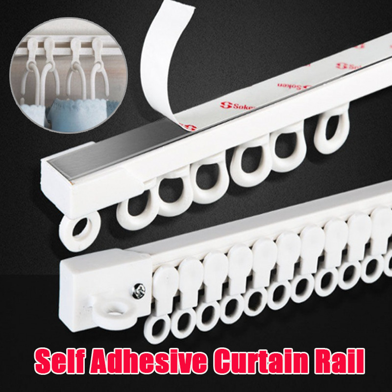 Curtain Track Pulley Top Mounted Side Mounted Curtain Rod Complete Set ...