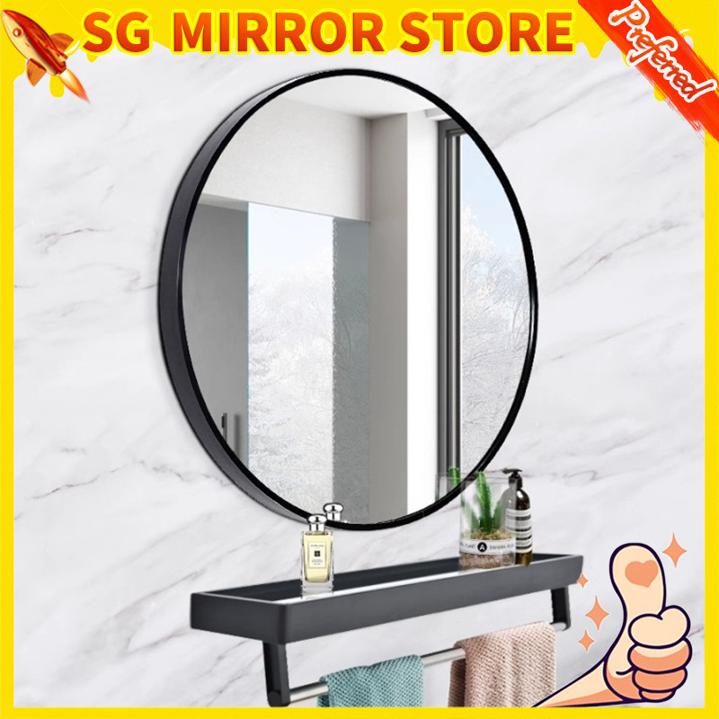 【SG Mirror】Luxury Gold Frame Round Mirror - 30cm 40cm 50cm 60cm ...