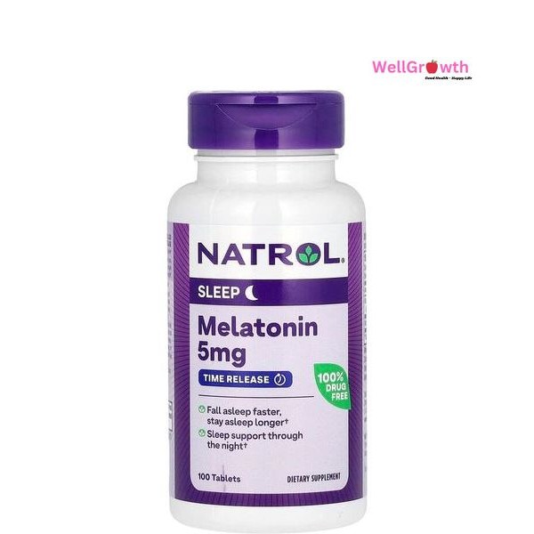 Natrol - Sleep Support, 5mg Melatonin Time Release (100 tablets ...