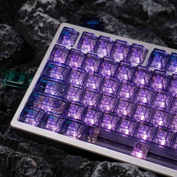 mechanical keyboard wireless keyboard wireless Crystal Purple ...
