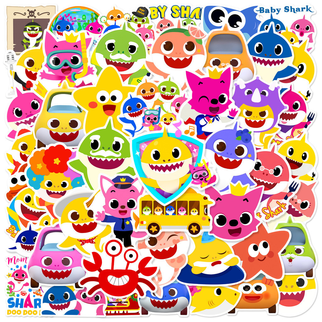 Baby Shark Series 04 Stickers 50Pcs/Set Children's Song DIY Fashion ...