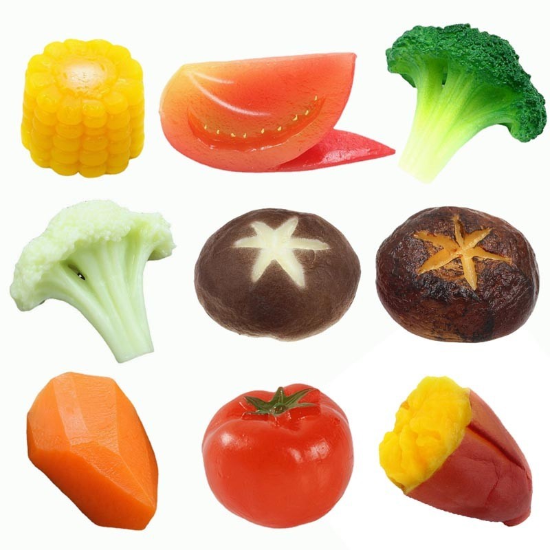 Artificial Tomato Broccoli Vegetables Food Model Lifelike Fake PVC ...