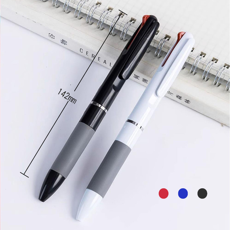 Creative 3-Color Ballpoint Pen Simple Push-Style Multi-Color Pen ...