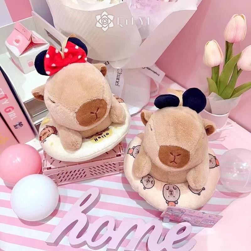 QrhYK 20cm Swimming Circle Sports Capybara Plush Toy Cute Capibara ...