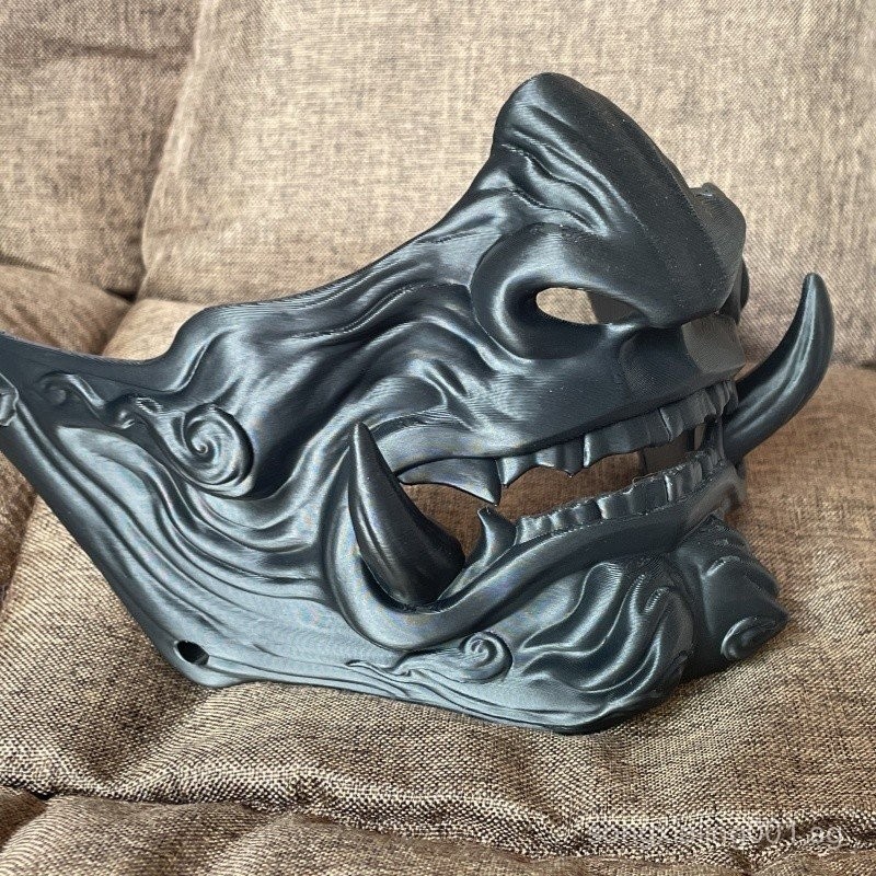 Red Prajna Mask Full Face Prajna cosplay Face Mask Red Face Ghost Face ...