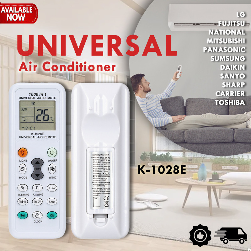 Universal K-1028E Aircon Remote Control 1000 In 1 All Brand Model ...