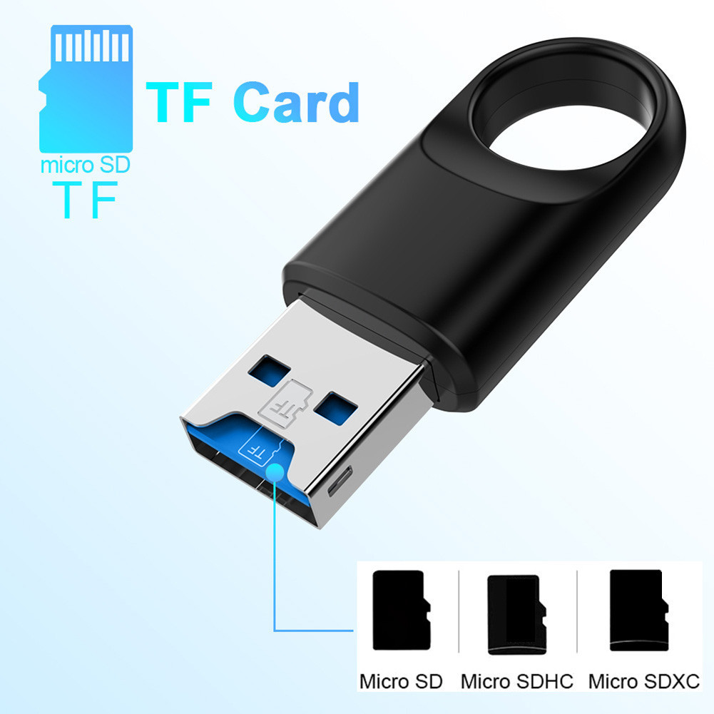 2PCS Mini Memory Card Reader Adapter Portable USB3.0 High Speed TF Card ...