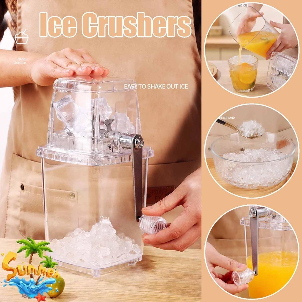 Home Use Ice Crushers Transparent Small Crushed Ice Machine Portable ...