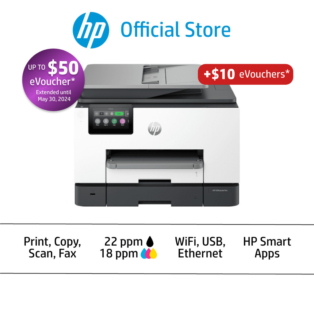 HP OfficeJet Pro 9130e All-in-One Printer / Print, Copy, Scan, Fax / Wireless / Duplex / 1 Year ...