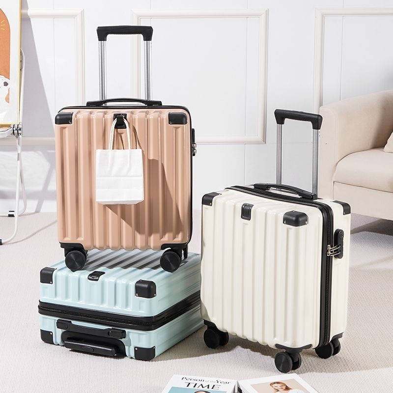 Square Luggage Small Boarding Bag Zipper Suitcase Female Trolley Case ...