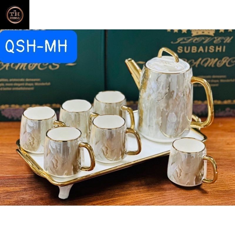 Extremely luxurious decorative rainbow glazed ceramic tea set CNY ...