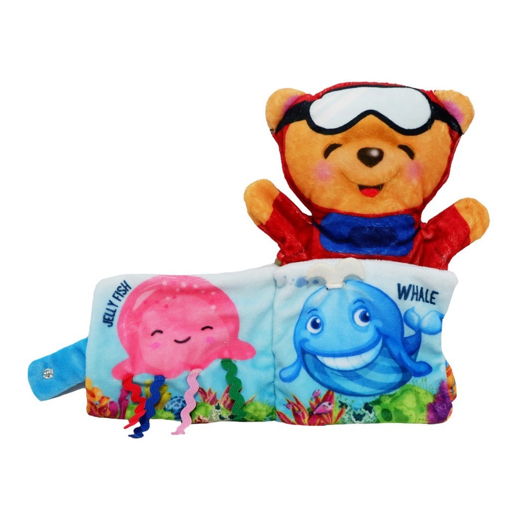Hand Puppet Soft Book Ocean Life Hand Puppet ISBON Baby Toy | Shopee ...