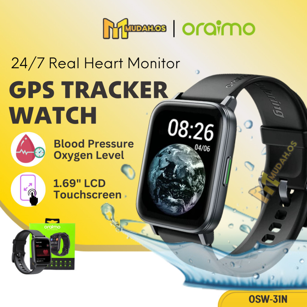 ORAIMO Smart Watch Blood Pressure Monitor MD31N Bluetooth GPS Tracker ...