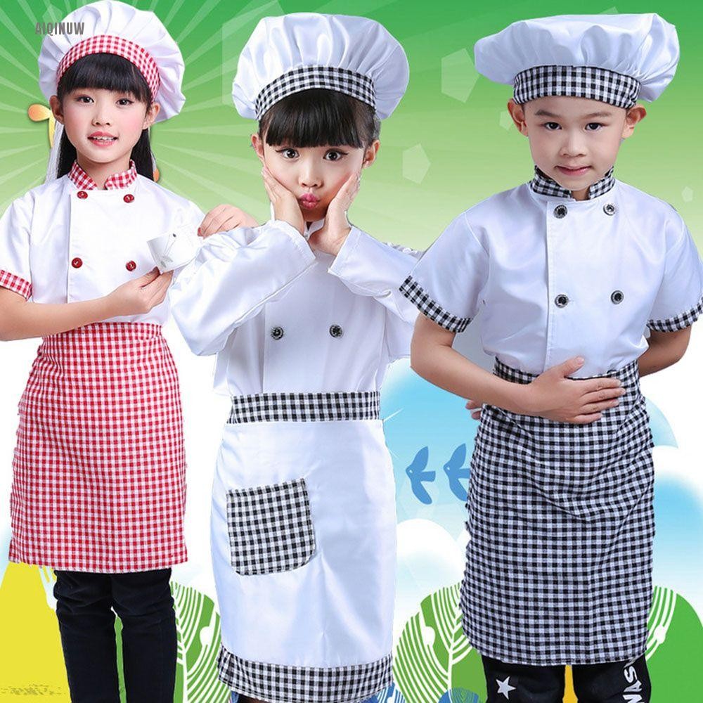 AIQINUW Children Chef Costume Set Halloween Outdoor Restaurant Cosplay ...