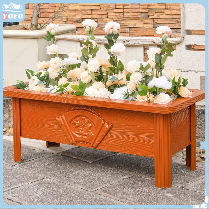 Zinc alloy flower box outdoor garden planting boxes planting trees ...