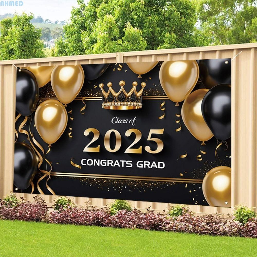 AHMED Graduates Theme Background, Class of 2025 180x115cm Graduation ...