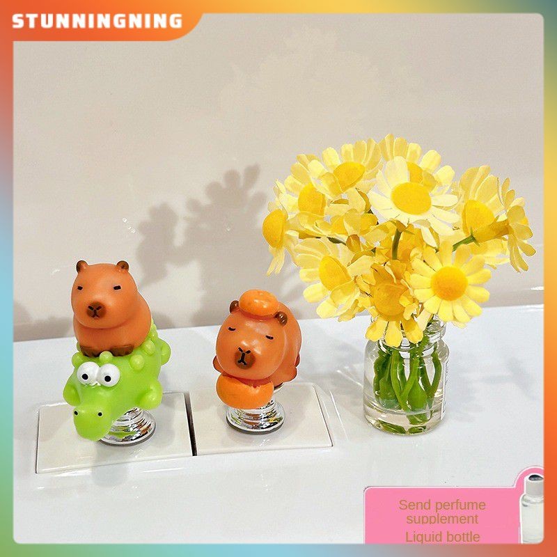 Cute Capybara Toilet Button Nail Protector Toilet Water Tank Universal ...