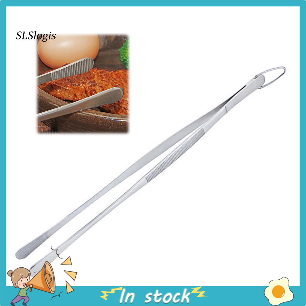 SLS_ Stainless Steel Kitchen Utensils Easy Grip Food Tongs 12 Inch ...