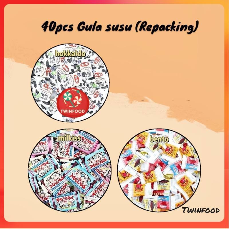 Gula Susu milk candy 40pcs (Creamy Milk Flavor, Milkiss/Bento/Hokkaido ...