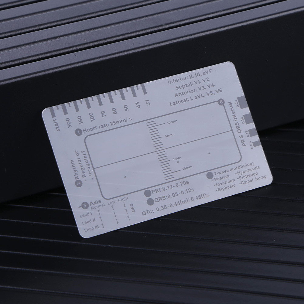 ECG 7 Step Ruler 7 Step Scale Pocket ECG EKG Reference Guide for ECG ...