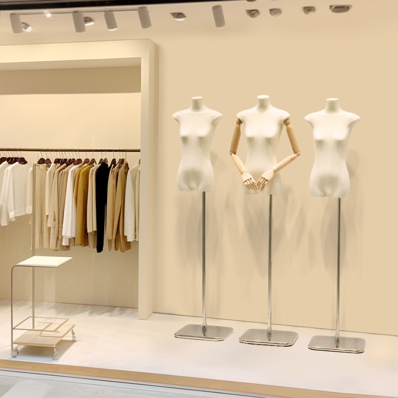 Clothing Store Mannequin Female Korean Version Flat Chest Window Half ...