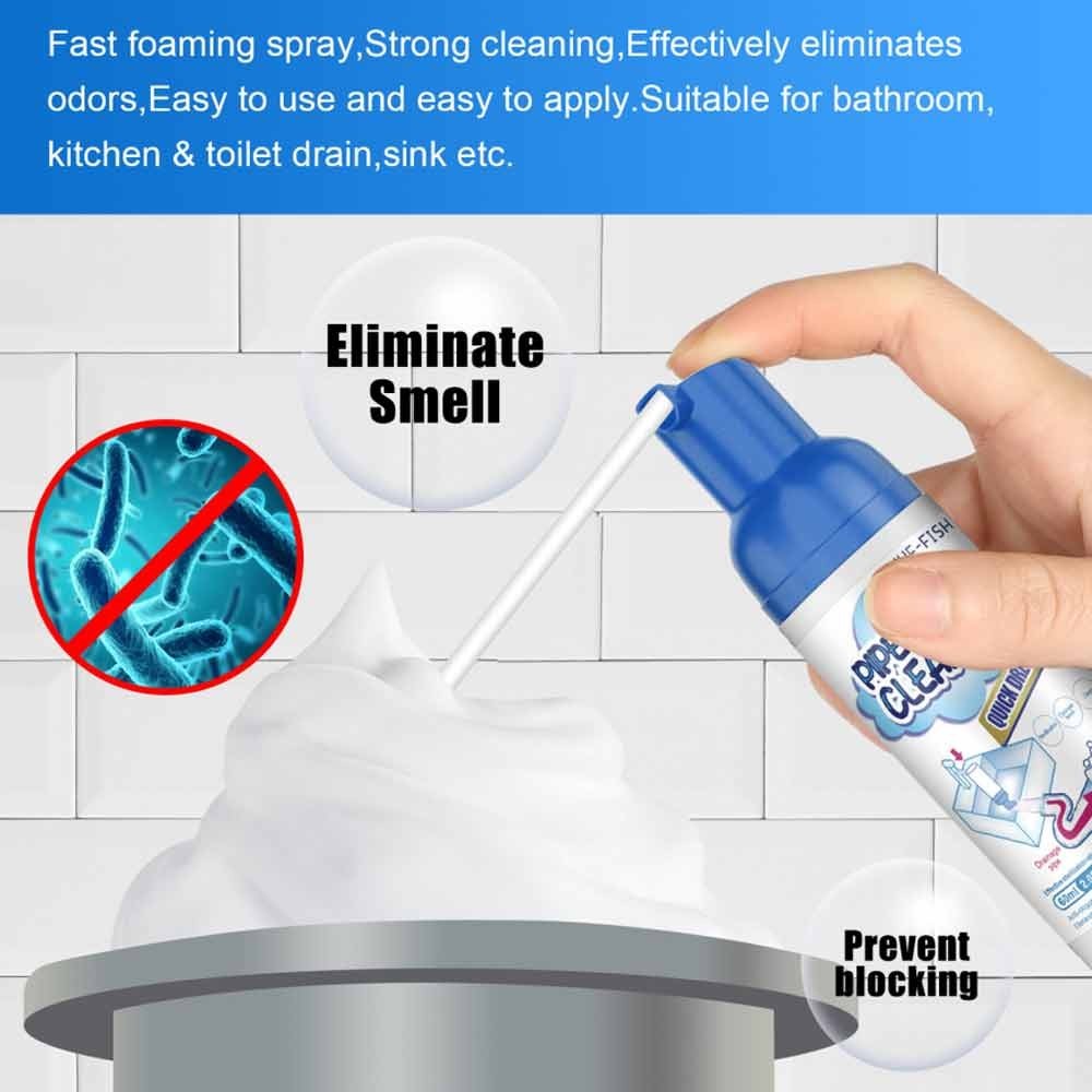 2X Drain Cleaning Foam Sink and Drainage Cleaner Pipe Dredge Deodorant ...