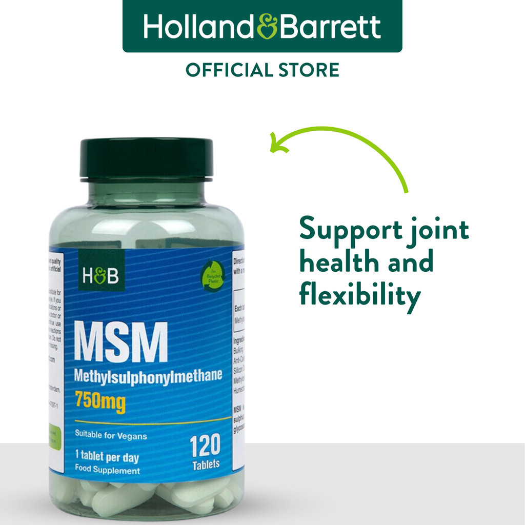 Holland & Barrett MSM 750mg 120 Tablets | Shopee Singapore