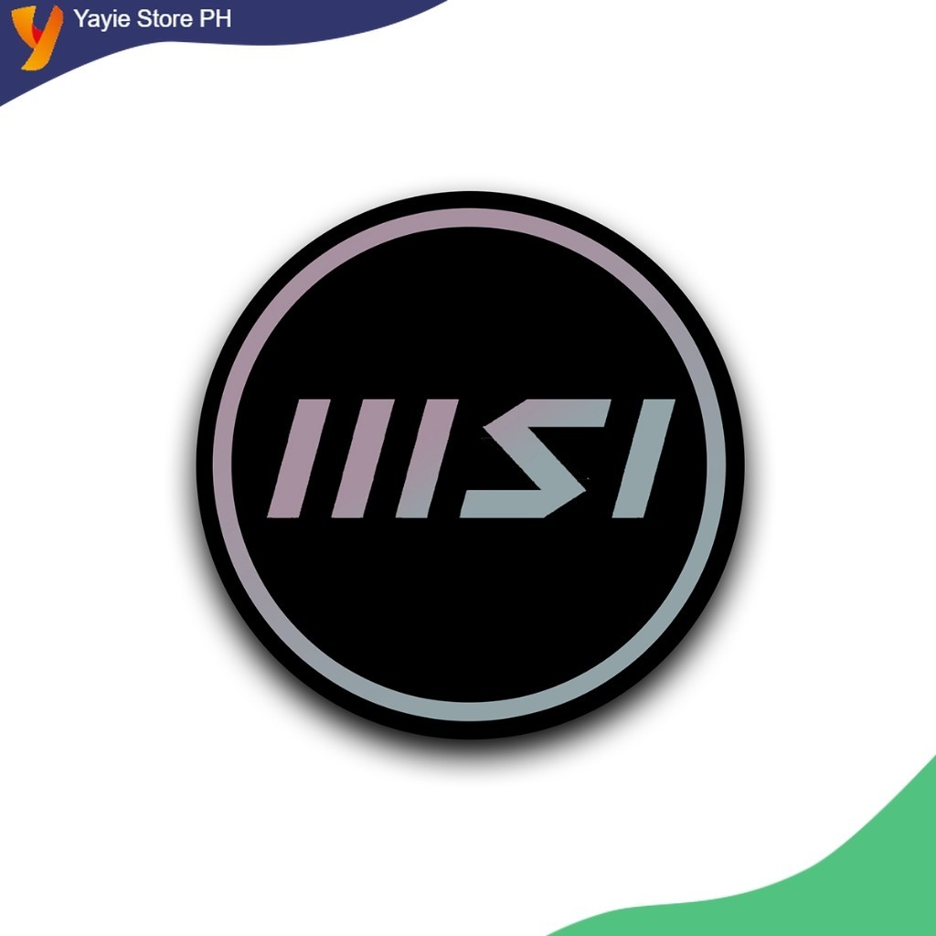 New MSI logo vinyl sticker for computer case fan | Shopee Singapore