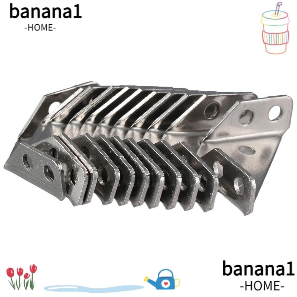 BANANA1 10pcs Angle Corner Braces, Stainless Steel Silver Trapeziform ...