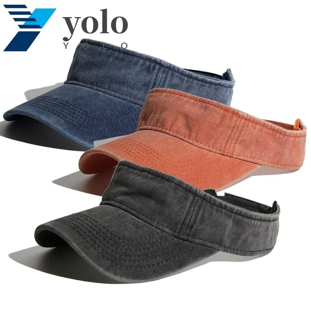 YOLO Empty Top Hats, UV Protection Sunscreen Running Cap, Outdoor Sport ...