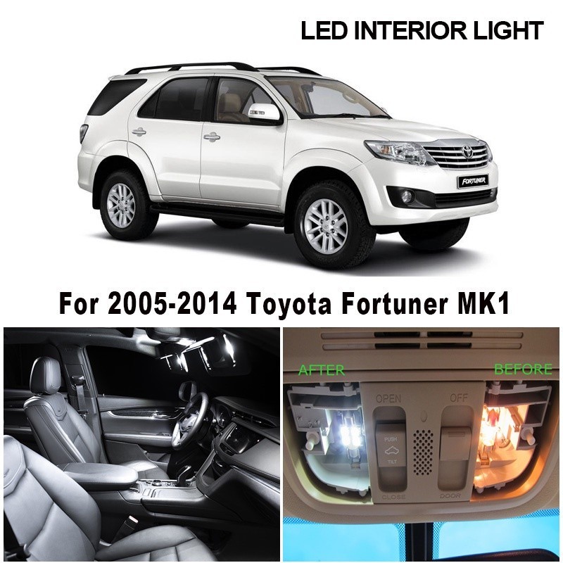 10pcs White Canbus LED Interior Dome Map Reading Light Kit For 2005 ...