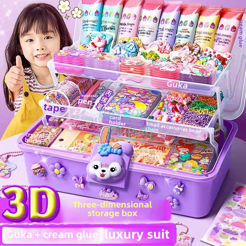 A full set of cream glue children stickers goo goo card suit DIY Chuck ...