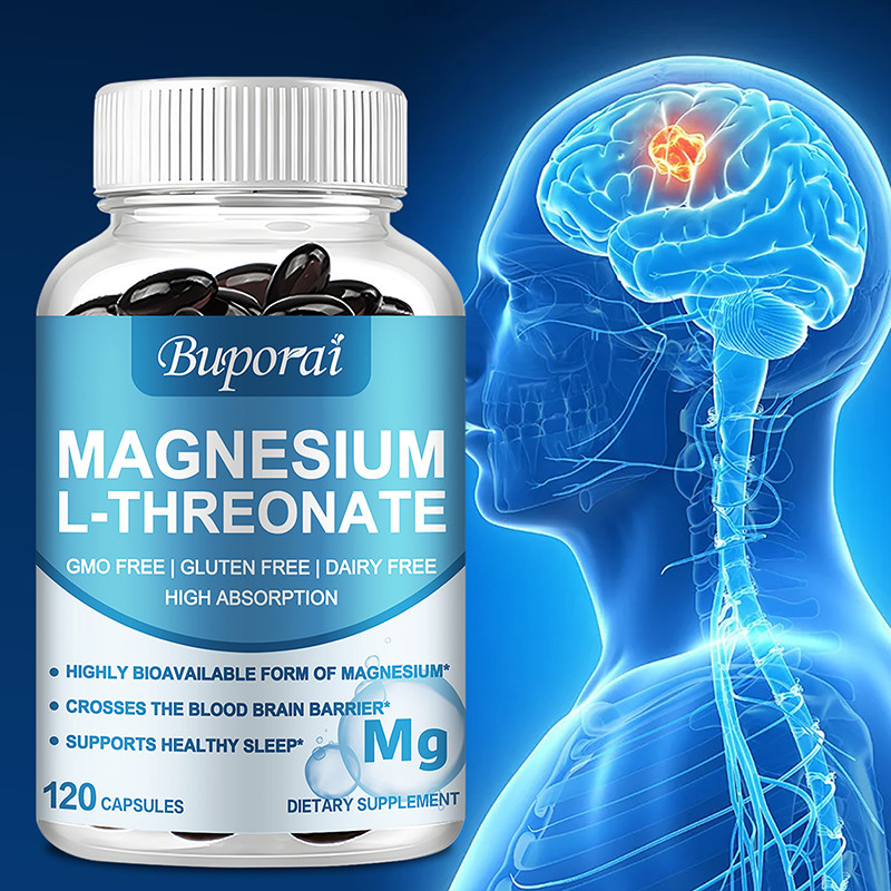 Magnesium L Threonate Capsules (Magtein) – High Absorption Supplement – Bioavailable Form for ...