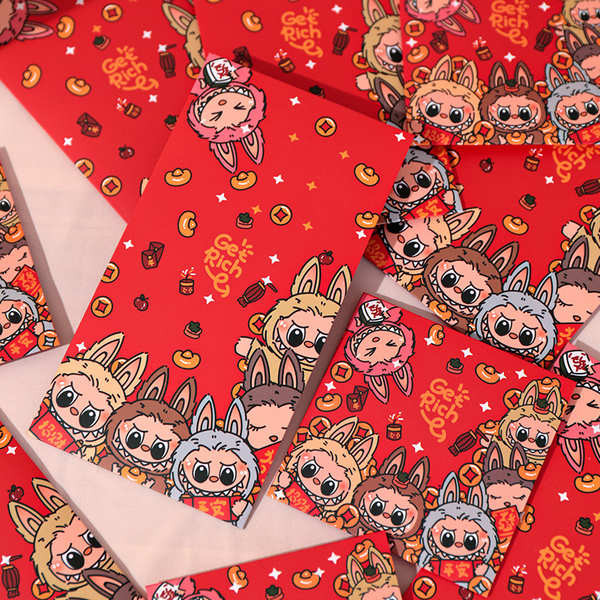 sampul duit raya sampul duit Red Envelope labubu Unique Creative Profit ...