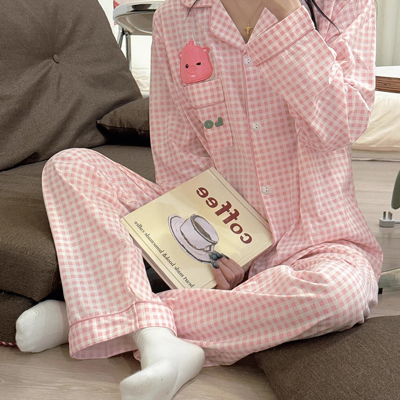 Loopy Pyjamas Women Korean Ins Cute Beaver Women's Long-sleeved Casual ...