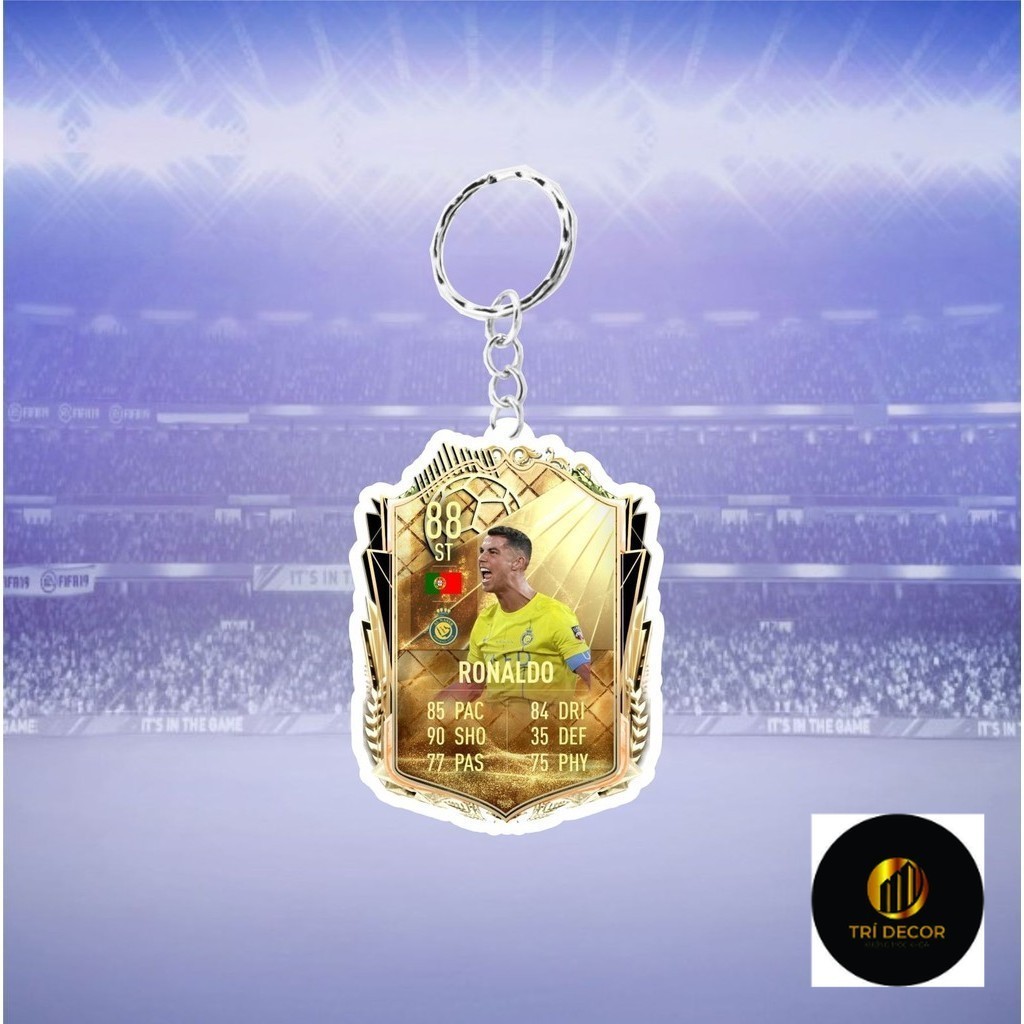 Cristiano Ronaldo Keychain, Real Madrid Football Club ️PLAYER CARD ...