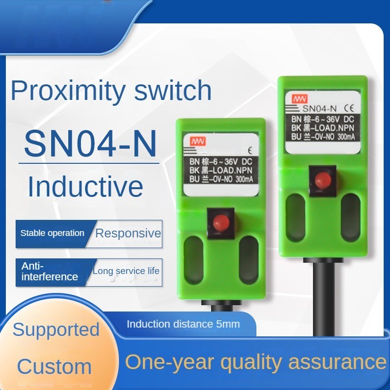 Sn04 Series Metal Sensor Square Sensor Distance 4MM Inductive Type ...