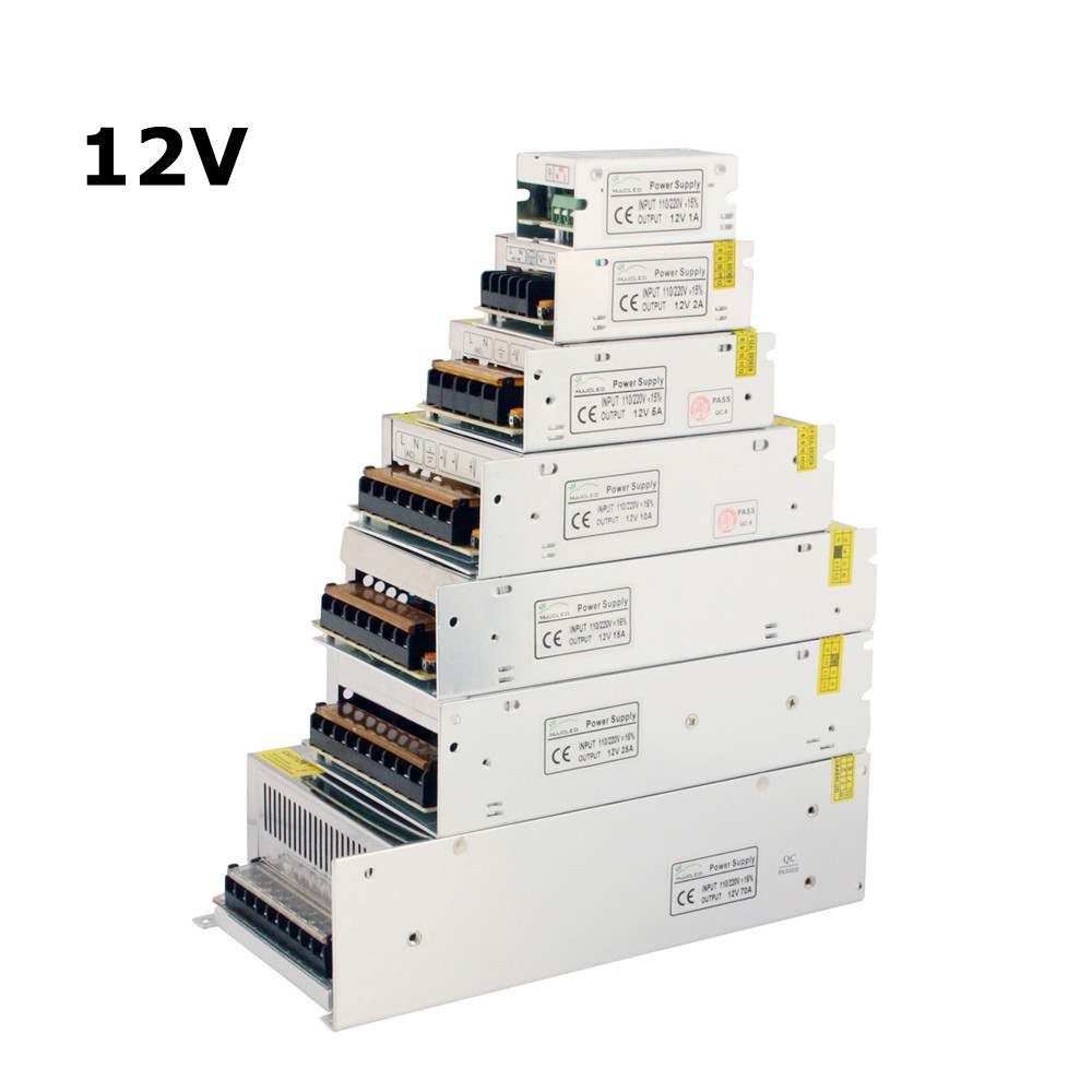 12V Power Supply 12 Volt 24V 5A 10A 20A 24 Volt Transformer 220V 12V ...