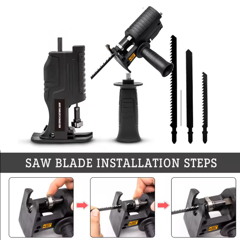 Electric Drill Adaptor Jig Saw Adapter Blades Metal File Attachment ...