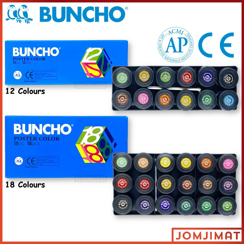 Buncho Poster Colour 15cc 12colours / 18colours | 2172/12 / 2172/ 18 ...