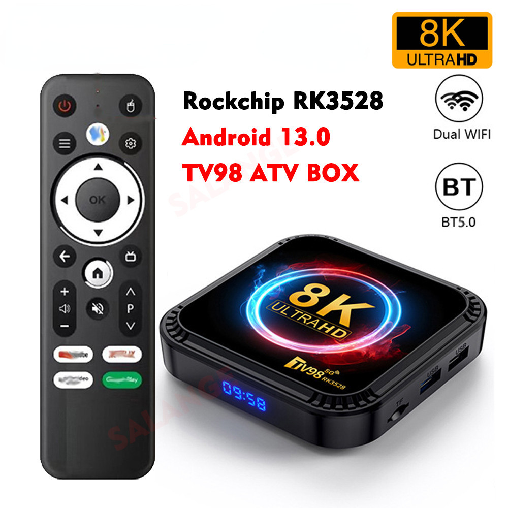 TV98 RK3528 Smart TV Box Android 13 ATV Box 8K HD 5G Dual Wifi Media ...