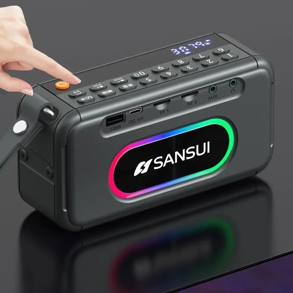 Sansui F30 Retro Radio Wireless Bluetooth Speaker Insert card Mini Plug ...