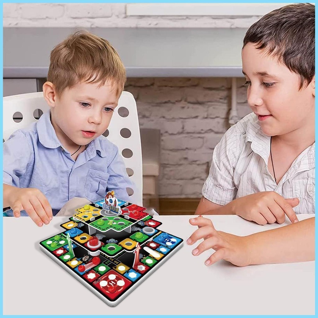 Children's Flying Chess 3D Family Board Game and Checkers Game Compact ...