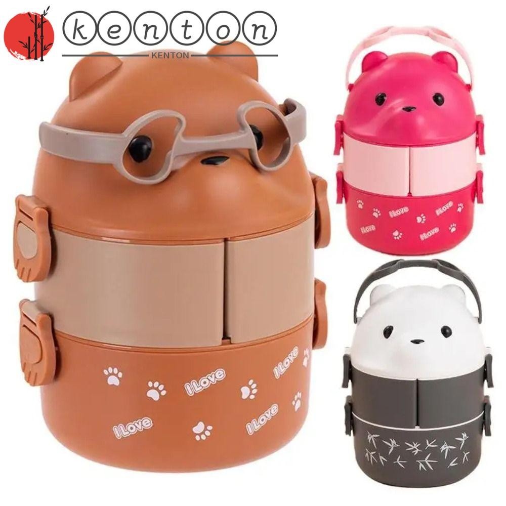 KENTON Lunch Box, Eyeglass Bear Stackable Picnic Box, Food Storage ...