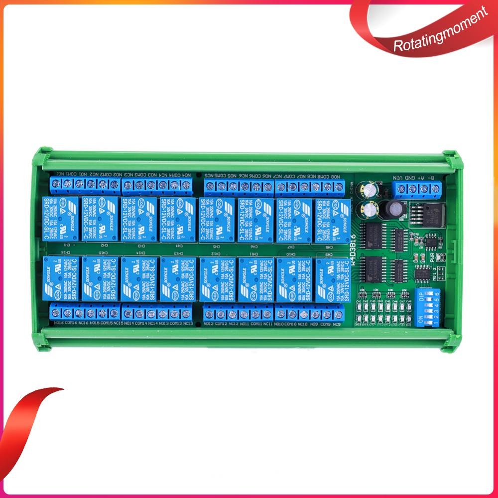 RotatingMoment 16 Channel DC 12V PLC Controller Serial Port Switch ...