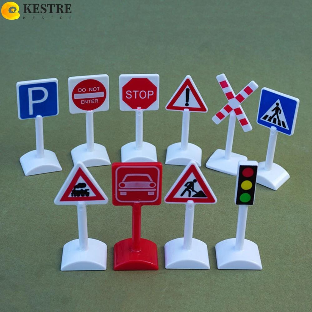 KESTRE Simulation City Road Signs, Mini Model Toy Dollhouse Speed Limit ...