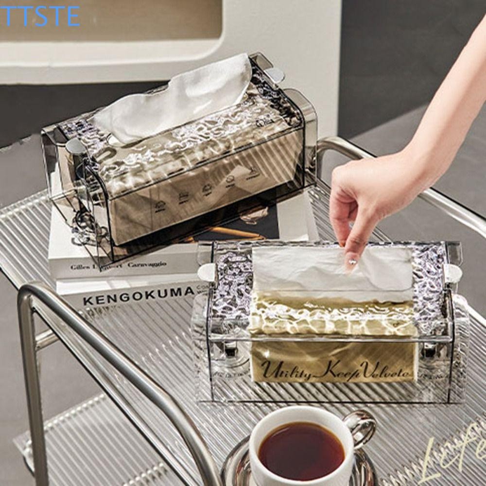 TTSTE Suction Cup Corrugated Tissue Box, No Punch Acrylic Glacier ...