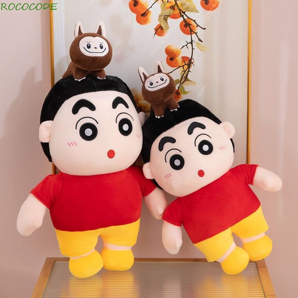 ROCOCODE Labubu Crayon Shin Chan Plush Doll, Stuffed Cartoon Labubu ...