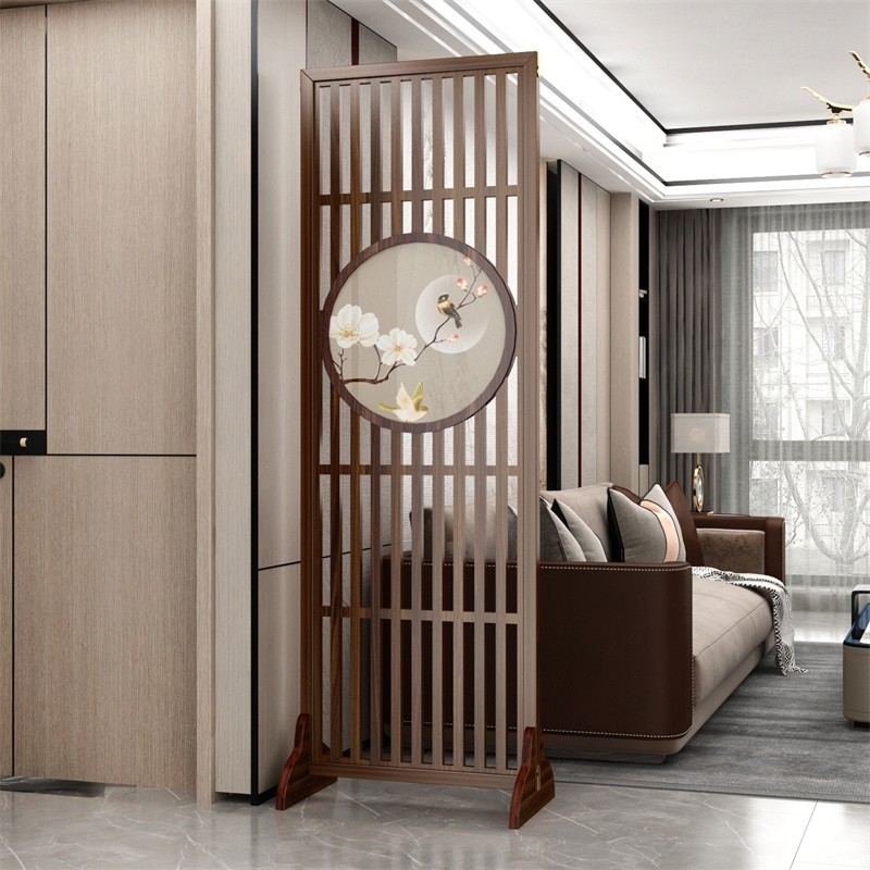 Folding Wooden Partition Screen for Living Room, Foldable and Movable ...